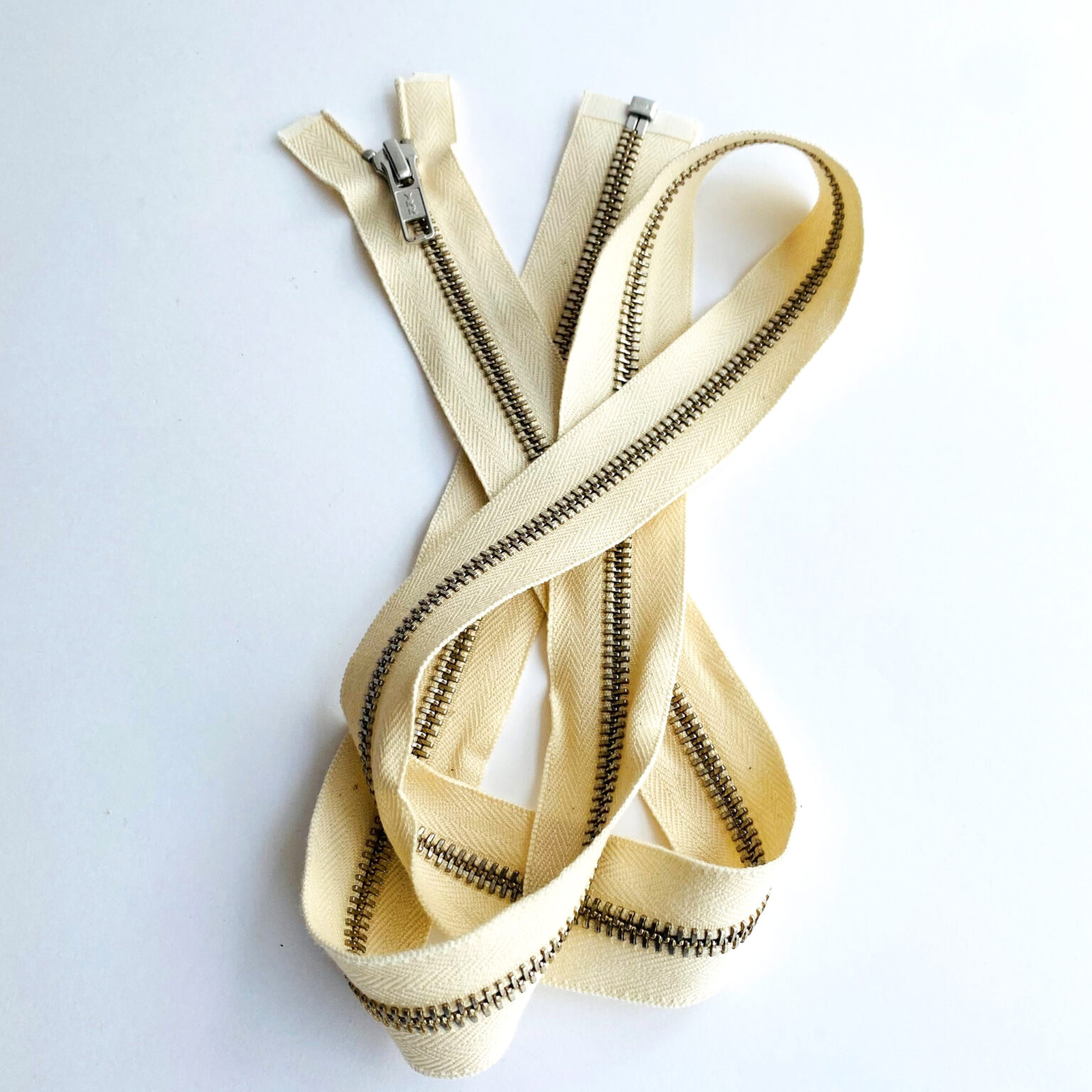 #5 Open Ended Silver / Cotton Zip by YKK - James Tailoring Sustainable ...